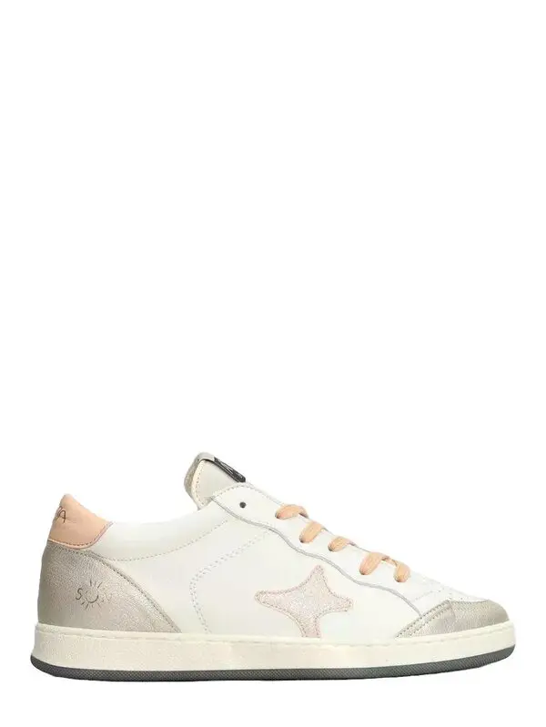AMA-BRAND Star-patch Metallic-effect Sneakers - Neutrals
