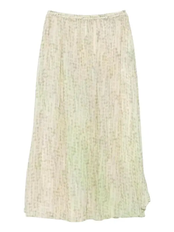 Max & Moi Printed Crinkled Mid Skirt - Neutrals