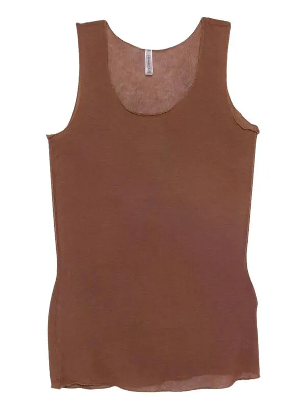 DANIELE FIESOLI Scoop-neck Tank Top - Brown
