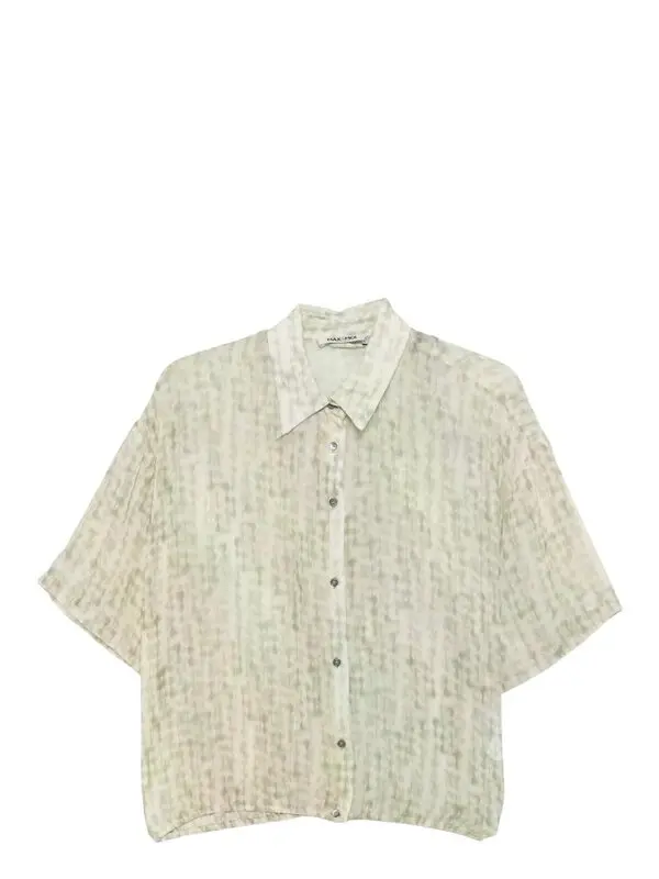 Max & Moi Abstract-print Short-sleeve Shirt - Neutrals