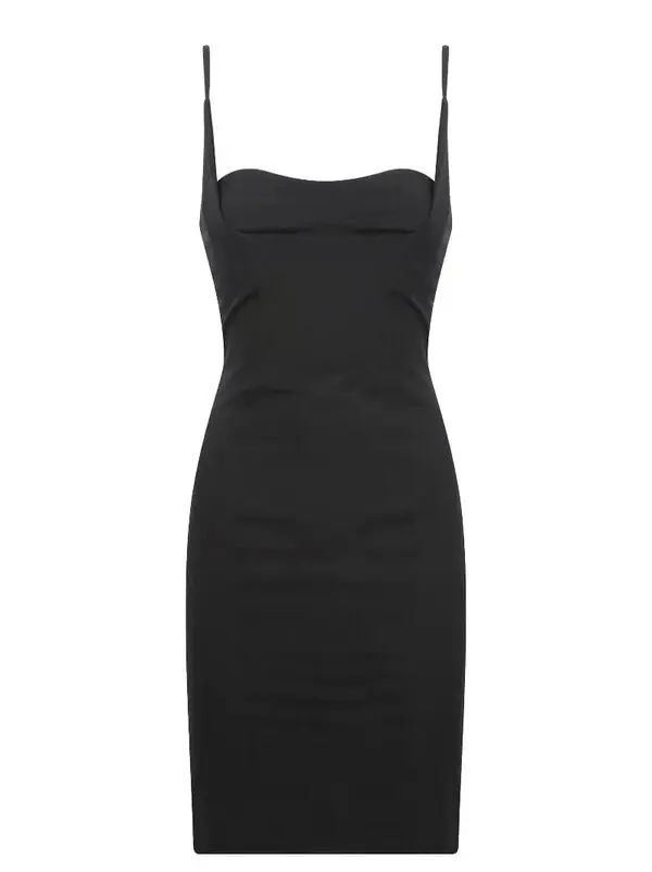 DONDUP Sweetheart-neck Mini Dress - Black