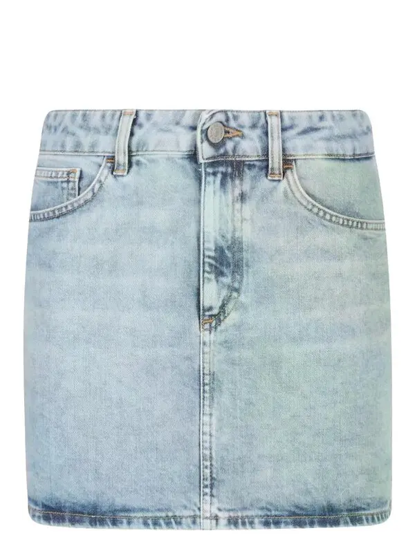 DONDUP Faded Wash Skirt - Blue