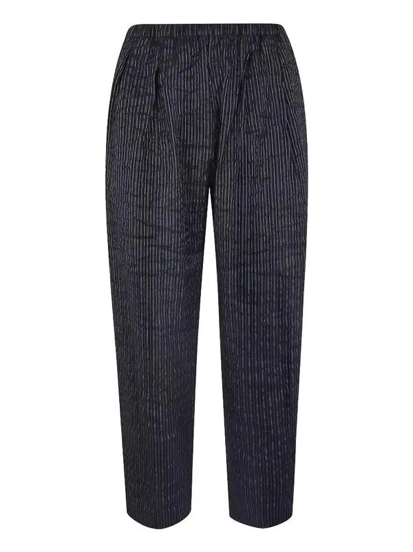 Apuntob Pinstripe Trousers - Black