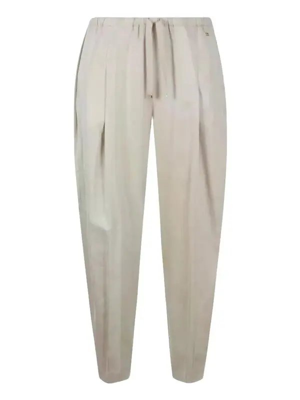 Herno Drawstring Pleated Trousers - Neutrals