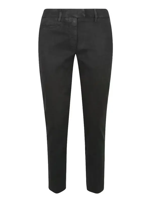 DONDUP Logo-plaque Trousers - Black