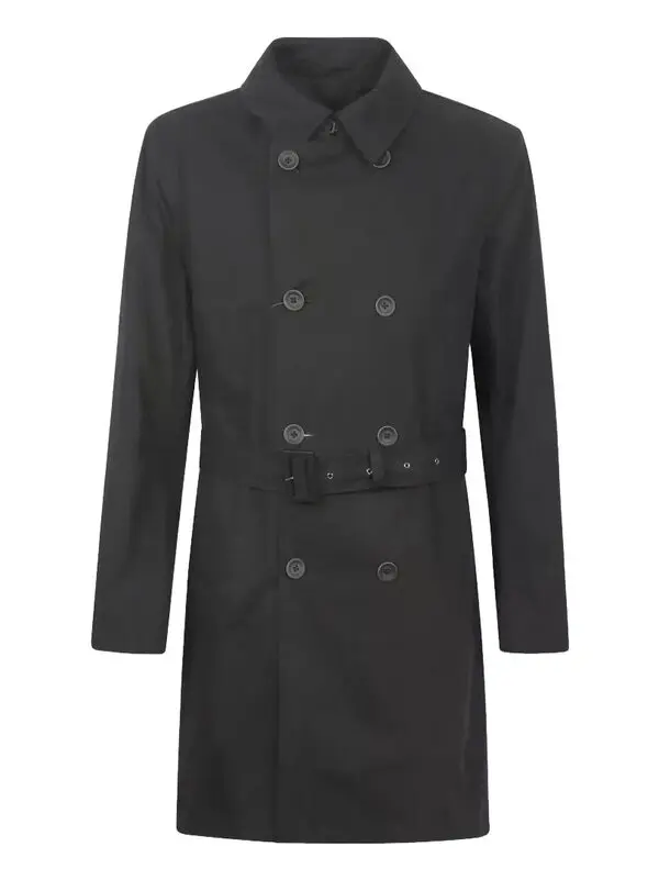 Herno Double-breasted Trench Coat - Black
