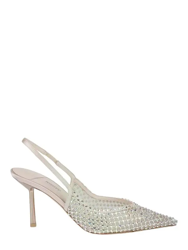 LE SILLA Gilda Crystal-embellished Mesh Pumps - Neutrals