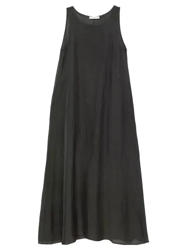 WHYCI Slub-texture Sleeveless Maxi Dress - Grey