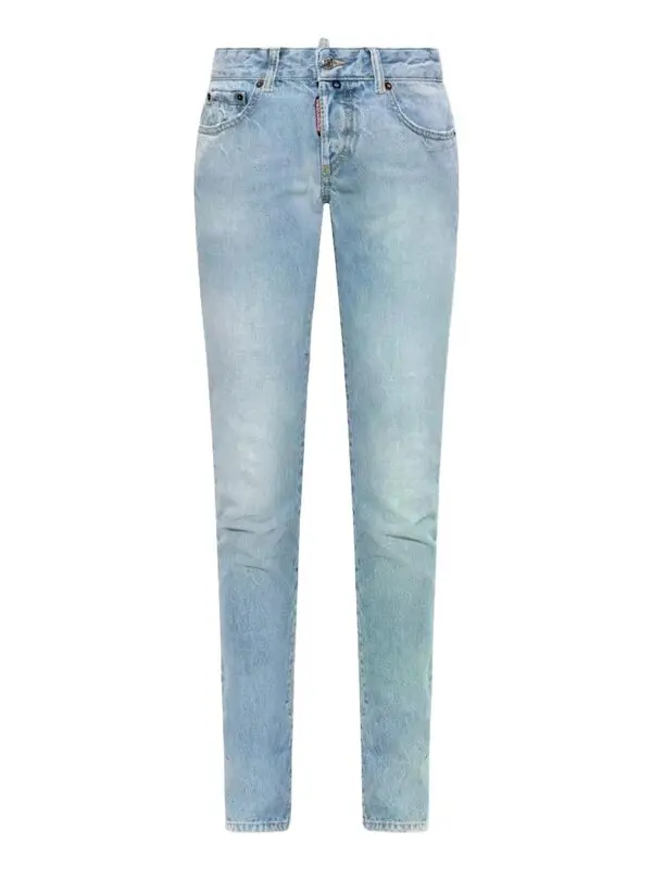 Dsquared2 Super Skinny Faded-effect Jeans - Blue