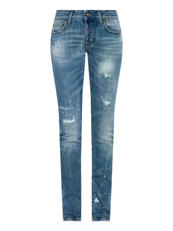 Dsquared2 Super Skinny Distressed Jeans - Blue