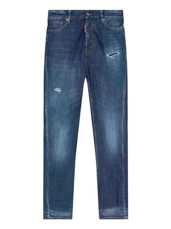 Dsquared2 Loose Twist Distressed-effect Jeans - Blue