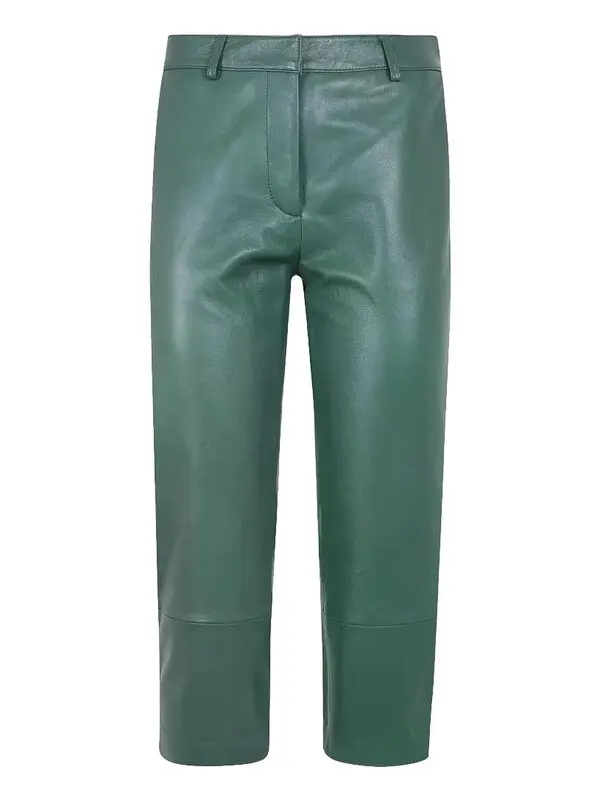 THE FRANKIE SHOP Lior Leather Trousers - Green