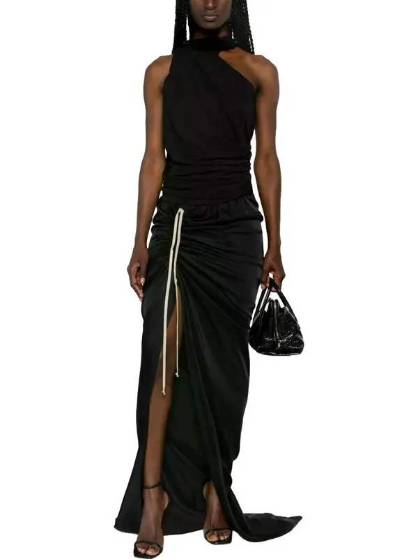Rick Owens Draped Asymmetric Skirt - Black
