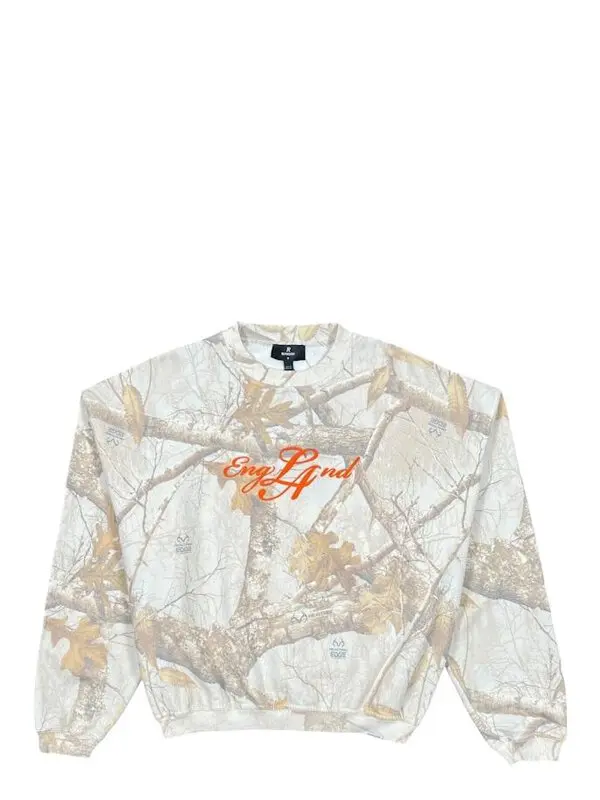 REPRESENT England Washed Sweater - White Camo