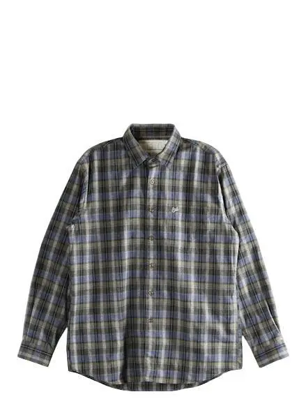 ERL Plaid Woven Shirt - Woven Grey Check