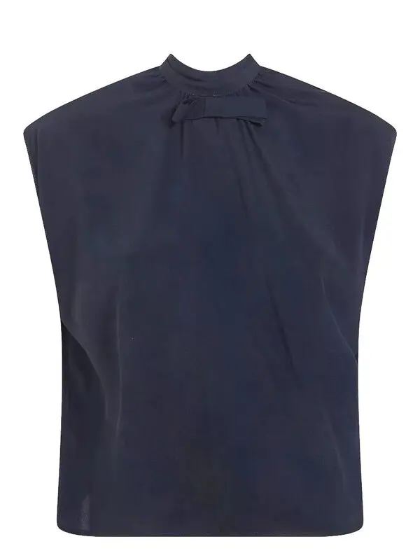 DRHOPE Bow-detail Sleeveless Blouse - Black