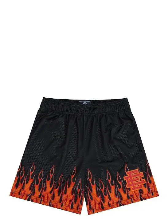 ERIC EMANUEL Ee Basic/core Burning Flames Short - Black/red