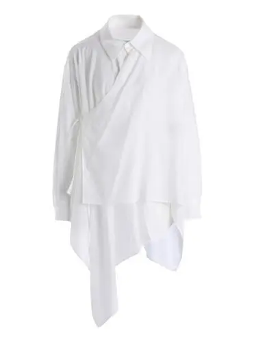 Yohji Yamamoto Asymmetric Blouse - White