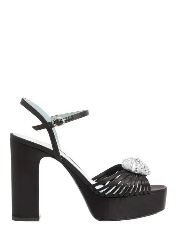 Valentino Garavani Coeur Royal Platform Sandals - Black