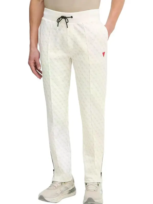 Guess Patterned Track Pants - White