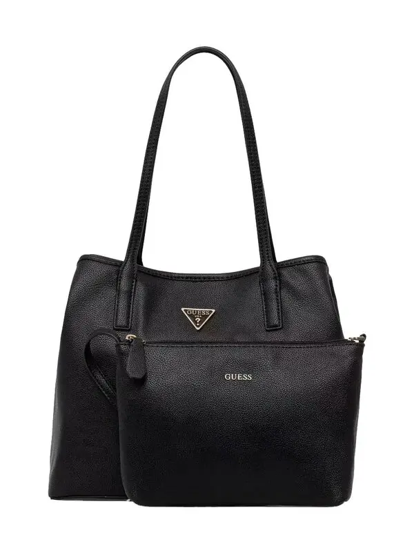 Guess Victtoria Logo-plaque Tote Bag - Black