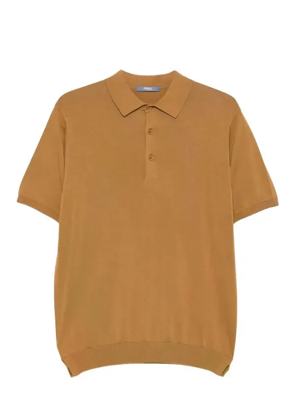 PEOPLE OF SHIBUYA Nito Short-sleeve Polo Shirt - Neutrals