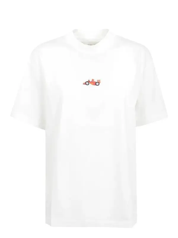 ALBERTO BRESCI Embroidered Cotton T-shirt - White