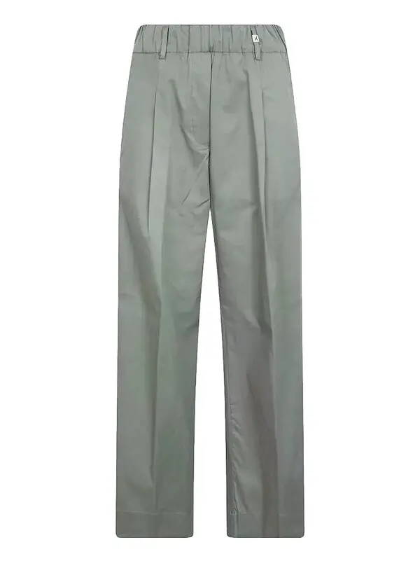 MYTHS Pleated Elasticated-waistband Trousers - Green
