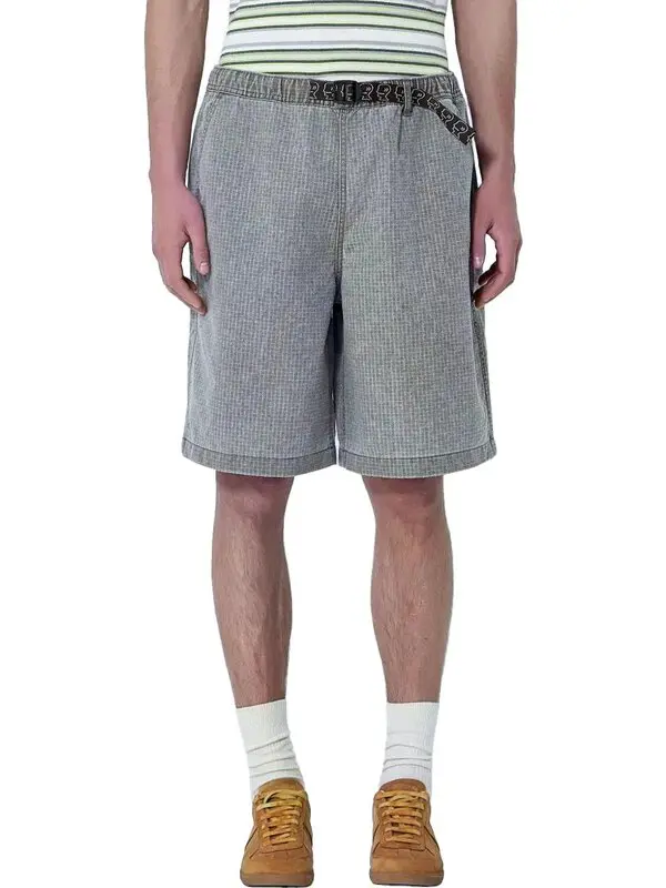 BRAIN DEAD Belted Cotton Shorts - Brown