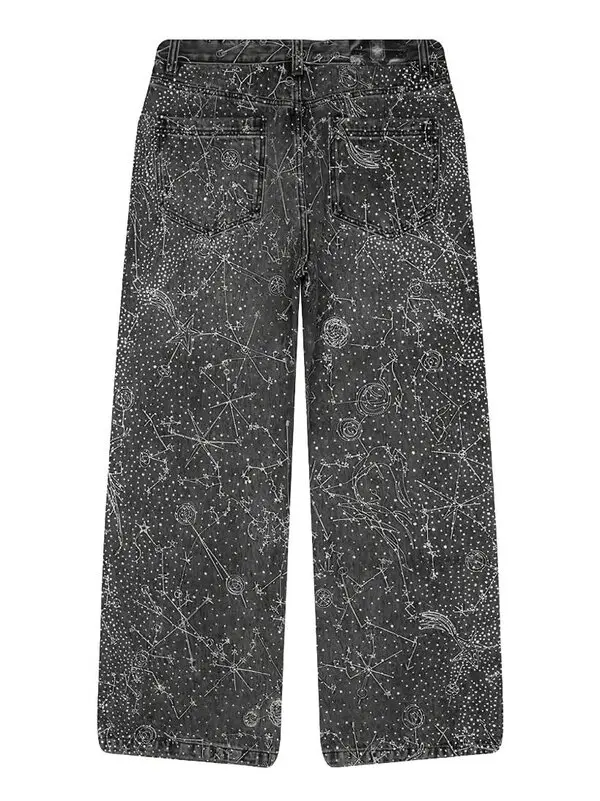 BIRTH OF ROYAL CHILD Zodiac Embellished Jeans - Black