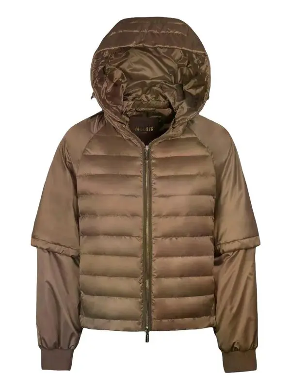 MOORER Ersilia Quilted Jacket - Brown