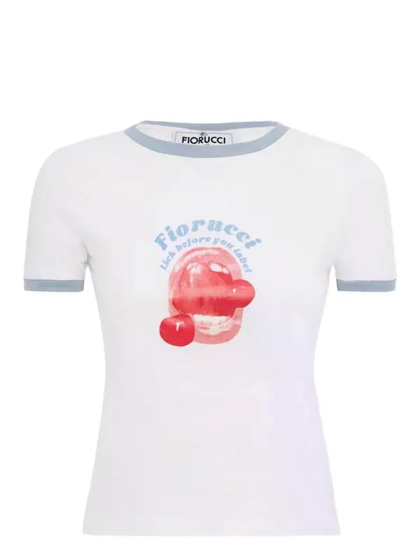 Fiorucci Graphic-print Ringer T-shirt - White