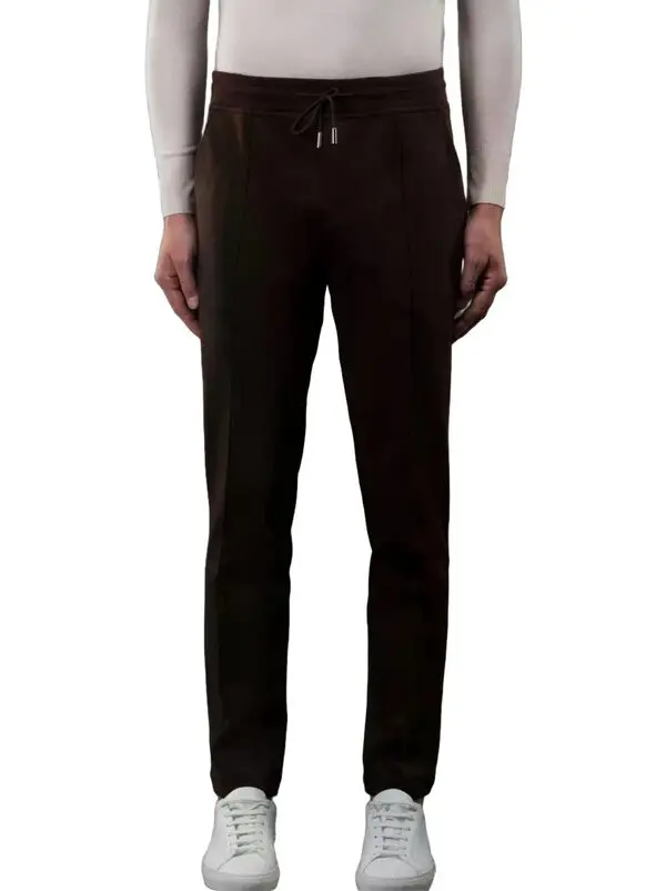 MOORER Matthew Drawstring Track Pants - Brown