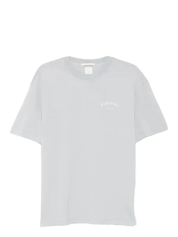 Eleventy Logo-print T-shirt - Grey