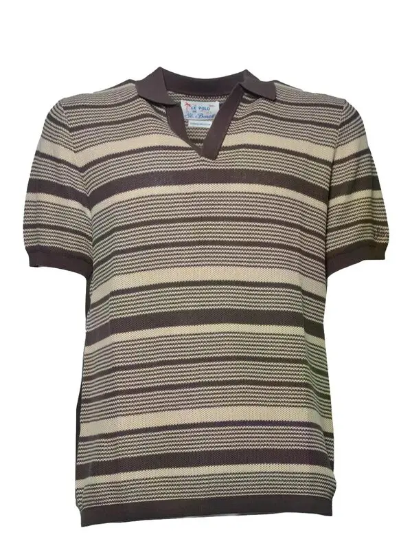 MC2 SAINT BARTH Striped T-shirt - Brown