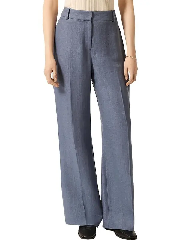 ARGENT Wide Leg Trousers - Blue Grey