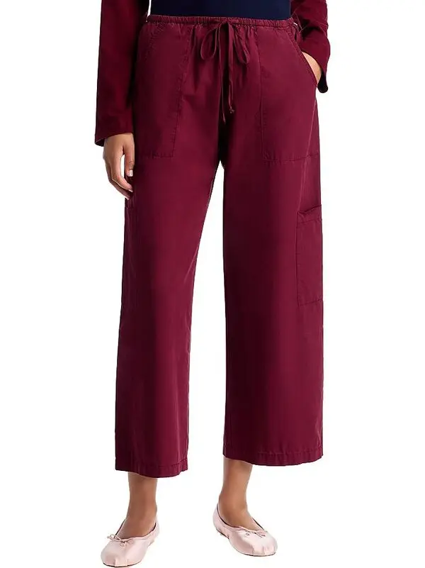 Donni. The Pop Drawstring Cargo Pants - Oxblood