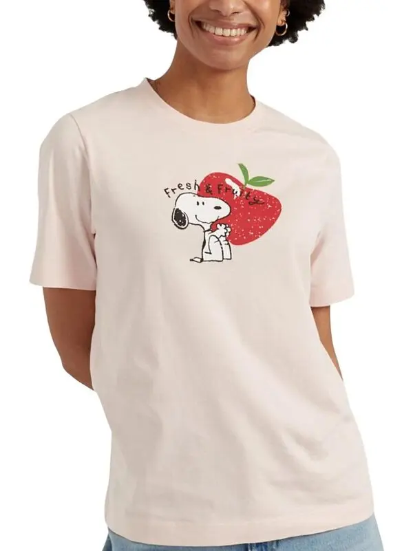 Chinti & Parker Cotton Snoopy T-shirt - Light Pink