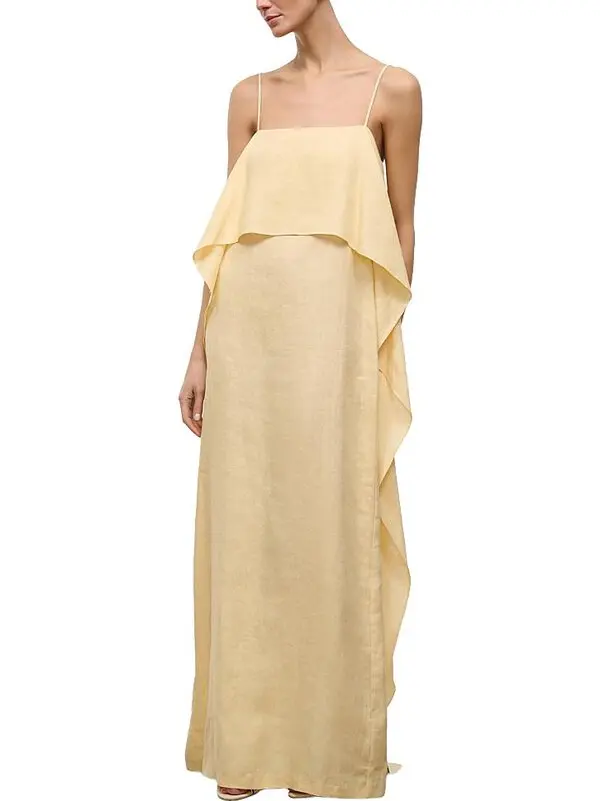 Staud Valencia Linen Dress - Butter