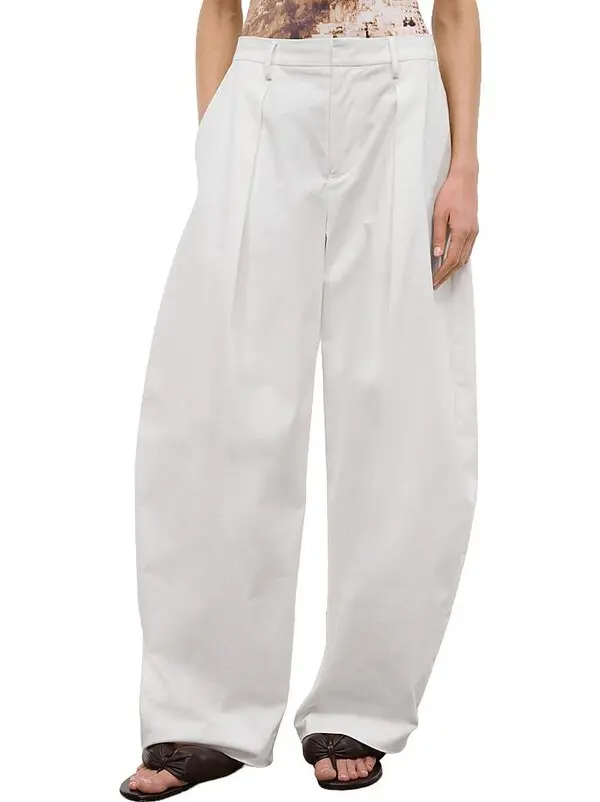 Staud Elias Barrel Pants - White