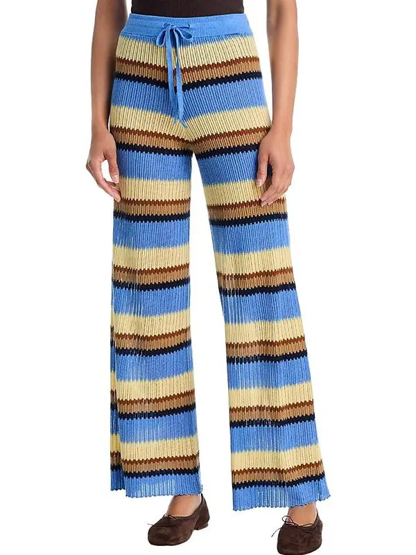 Guest In Residence Silk Blend Palazzo Pants - Delft Blue