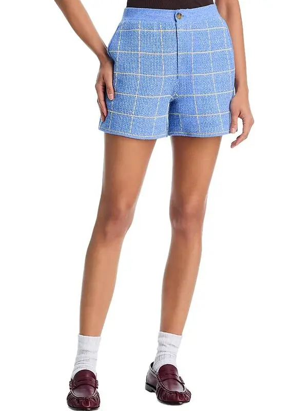 Guest In Residence Plaid Shorts - Delft Blue