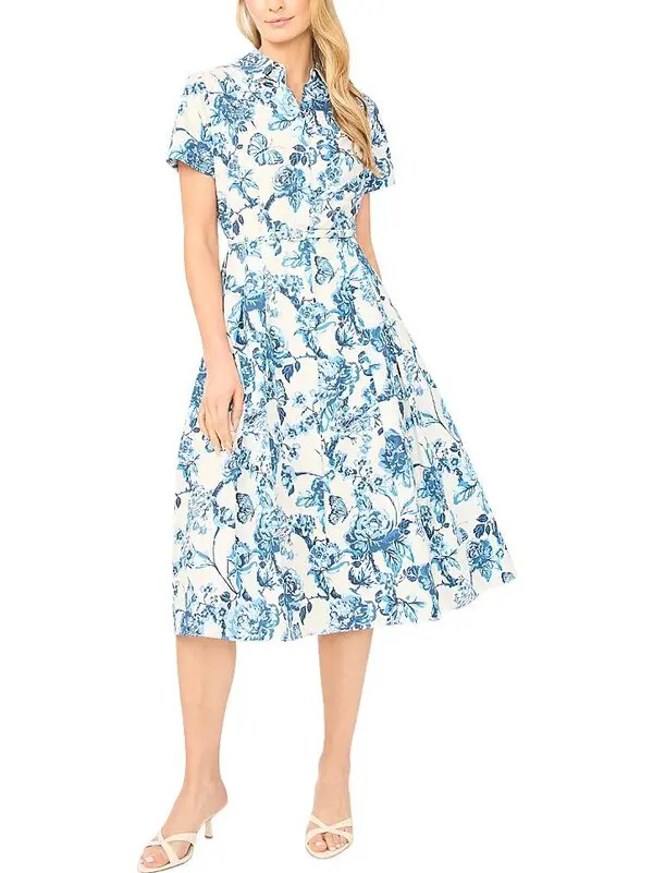 Ted Baker London Printed Belted Shirt Dress - Vanilla Ice