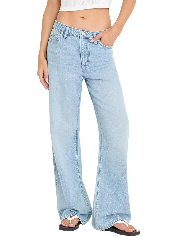 Good American Weightless High Rise Wide Leg Jeans - Indigo
