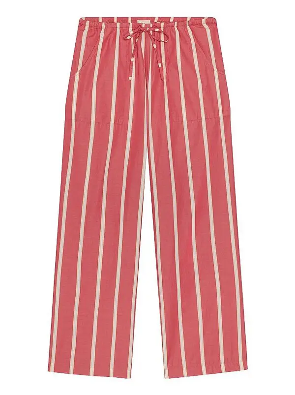 Donni. Pop Stripe Drawstring Pants - Raspberry