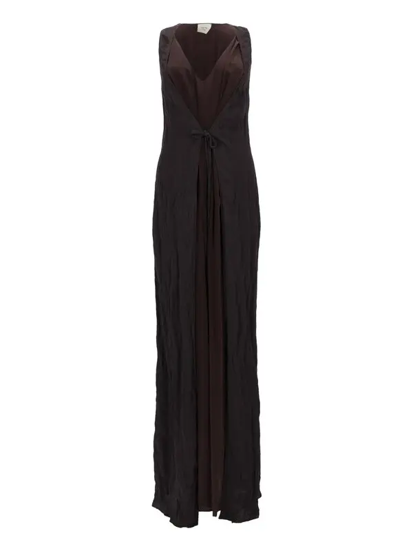 ALYSI Long Dress - Brown