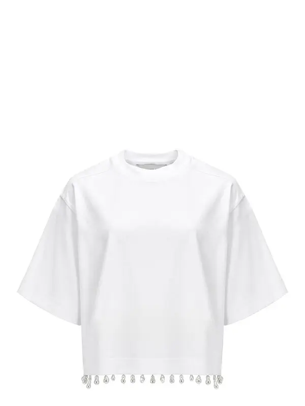 Sportmax Palmas Embellished T-shirt - White