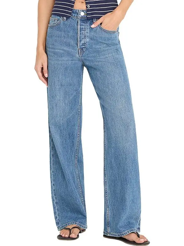 Good American Vintage High Rise Wide Leg Jeans - Indigo