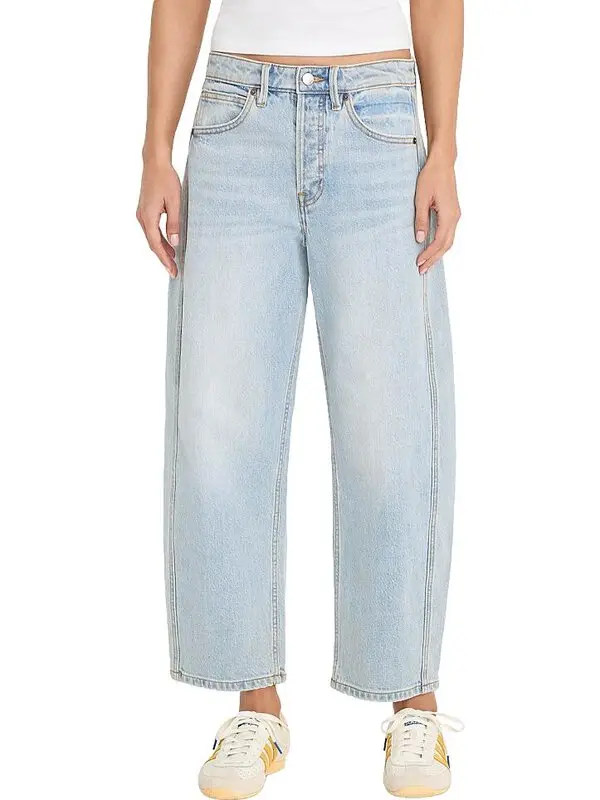Good American Vintage High Rise Barrel Ankle Jeans - Indigo