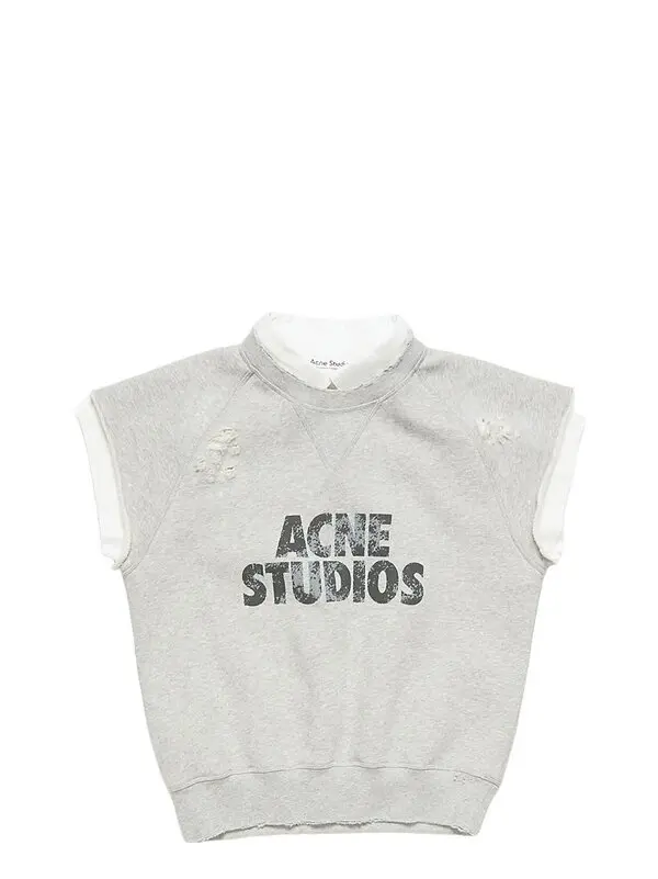 Acne Studios Layered Sleeveless Sweatshirt - Grey Melange